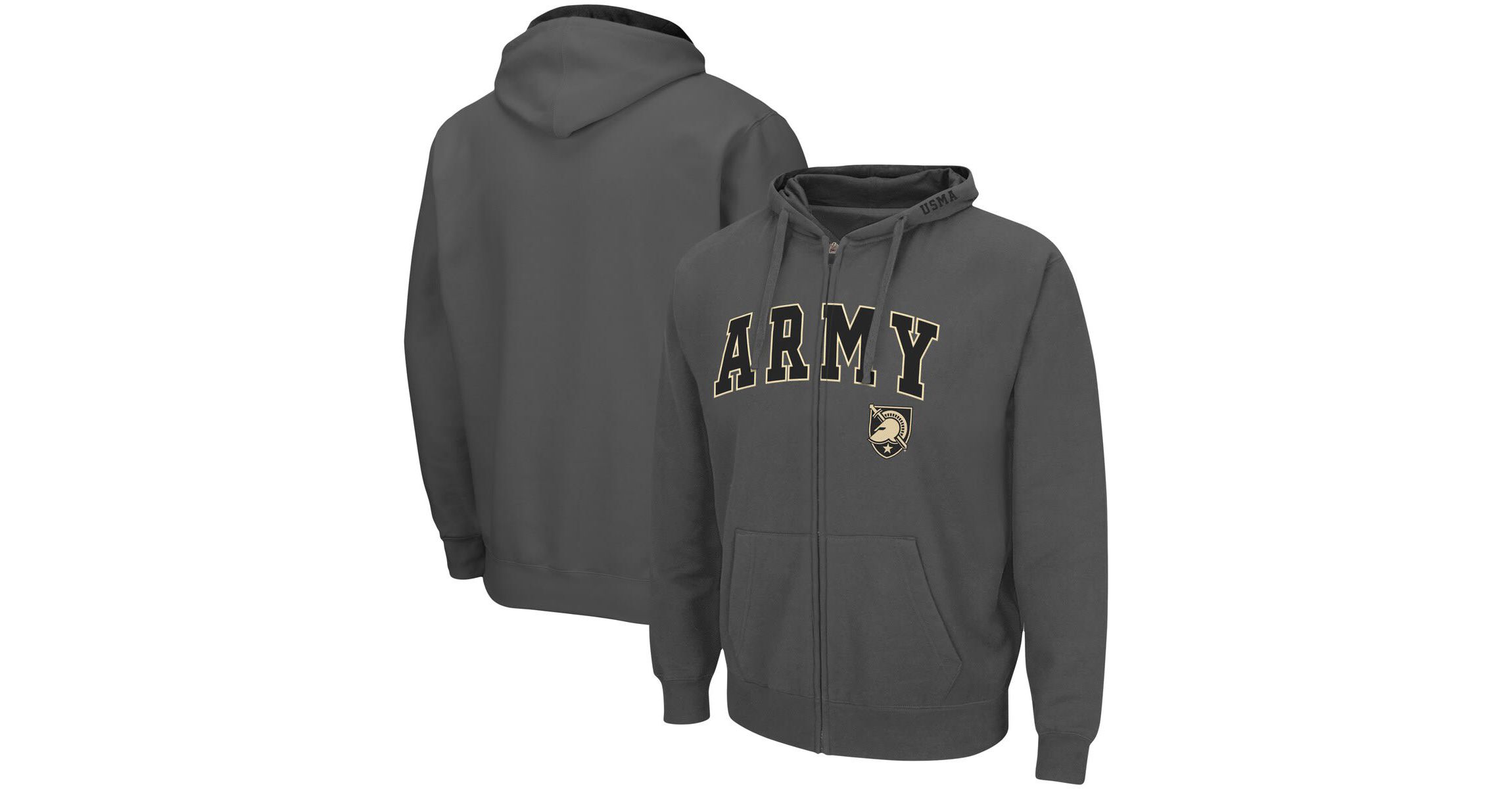 Colosseum Army Black Knights NCAA Army Knights Arch & Logo 3.0 Full-Zip ...
