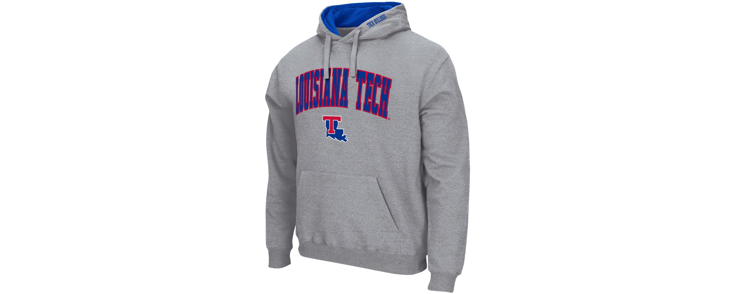 Colosseum NCAA ed Louisiana Tech Bulldogs Arch and Logo Pullover Hoodie ...