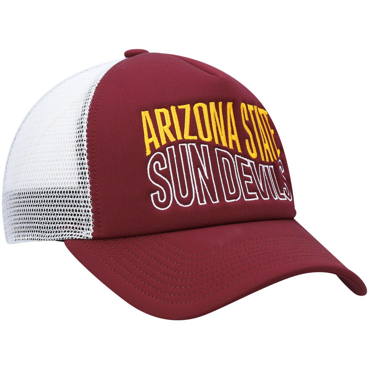 adidas NCAA Maroon/White Arizona State Sun Devils Wave Foam Trucker ...