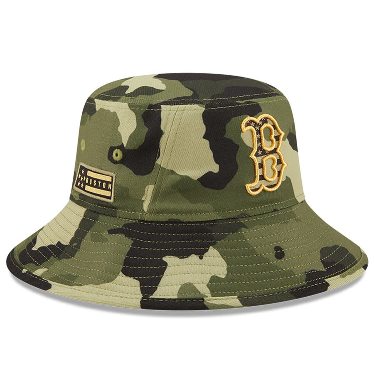 New Era Boston Red Sox MLB Boston Sox 2022 Armed Forces Day Bucket Hat ...