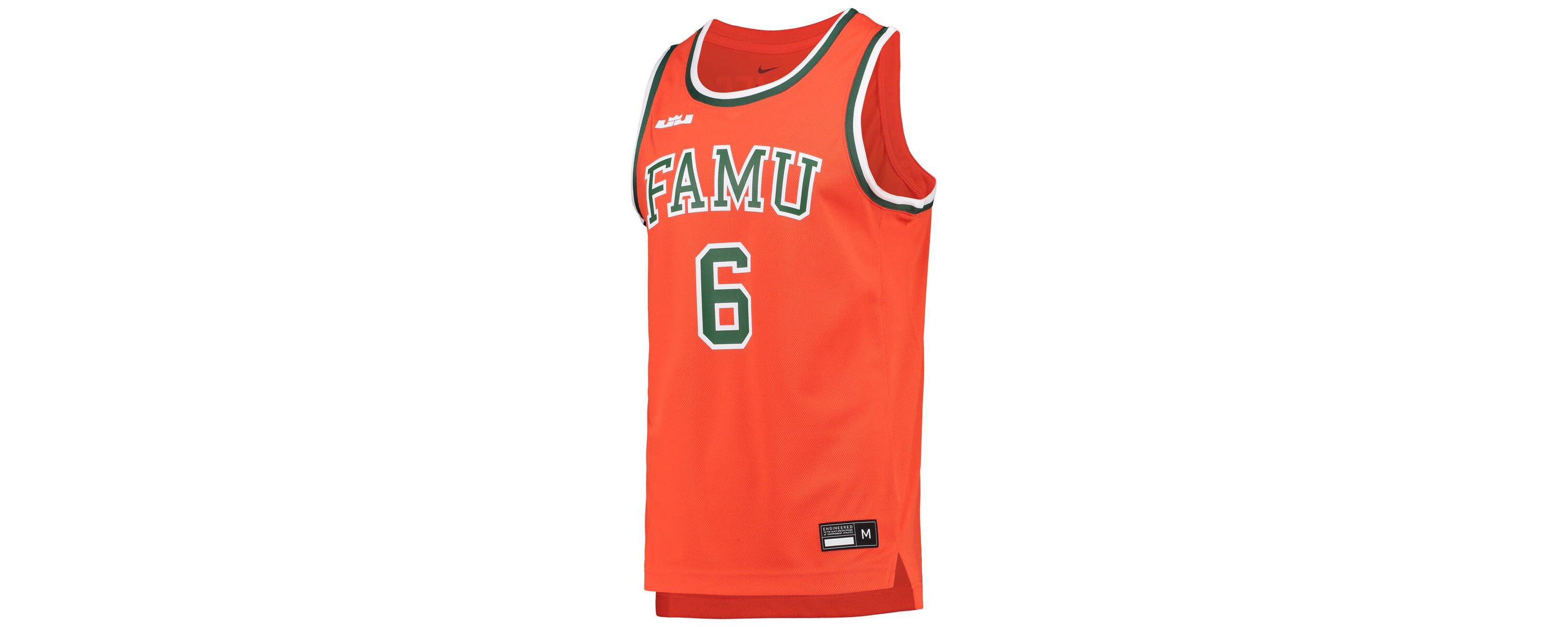 Nike x LeBron James NCAA Florida A&M Rattlers Replica Basketball Jersey ...