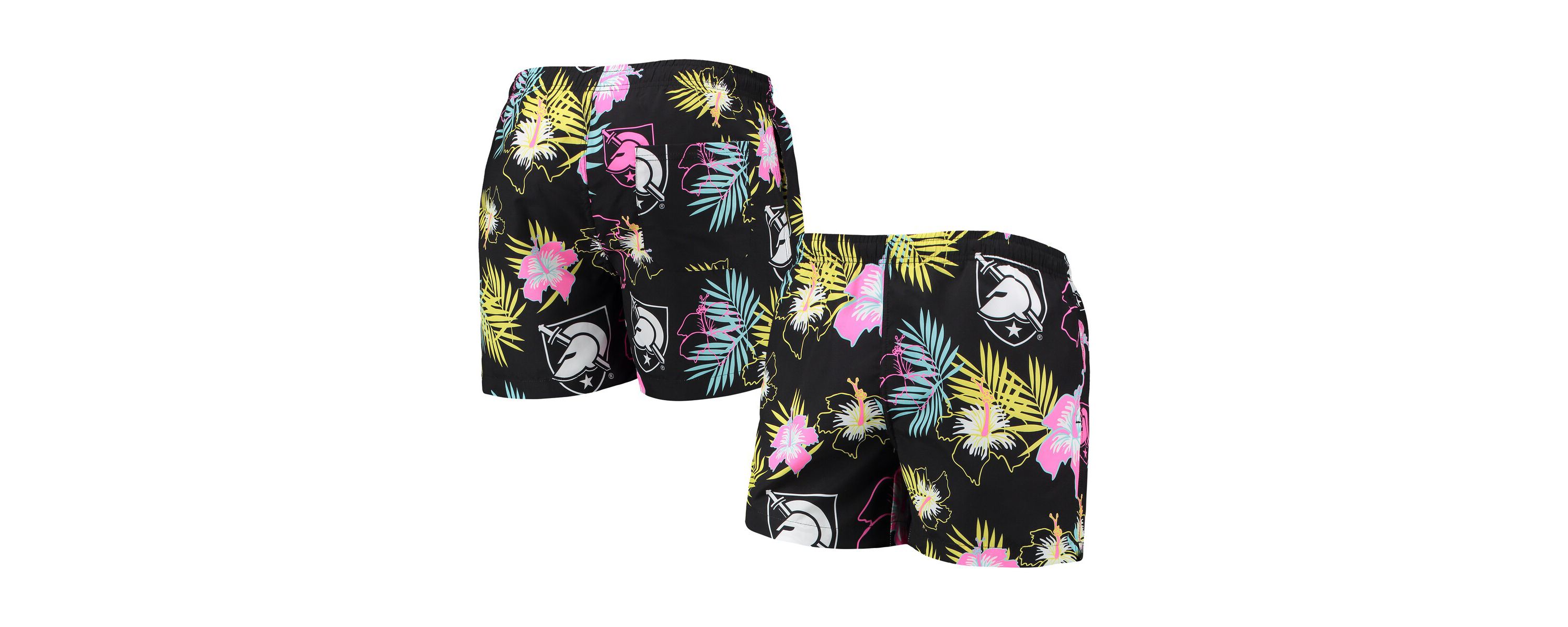 FOCO Army Black Knights NCAA Army Knights Neon Floral Swim Trunks | Belk