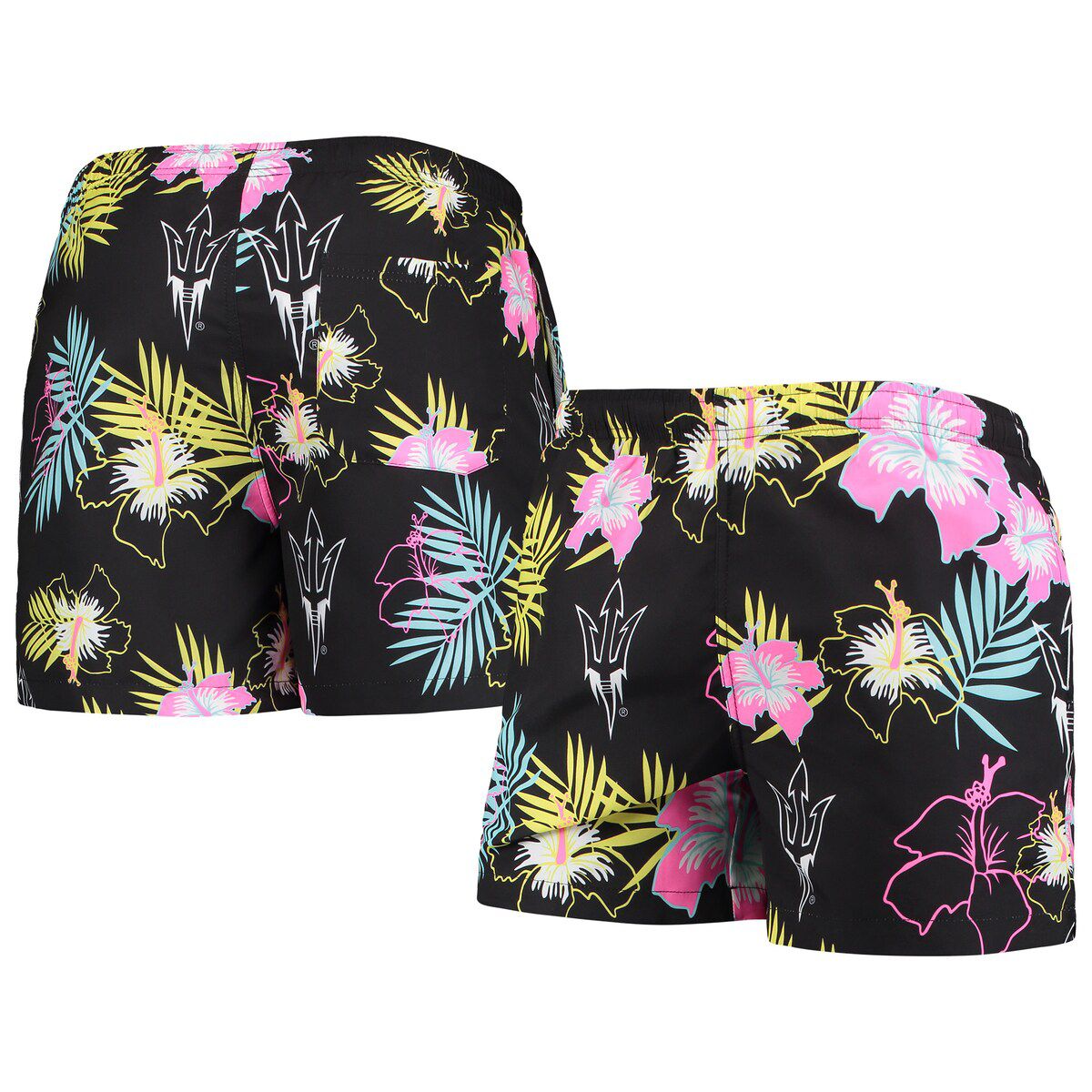 FOCO NCAA Arizona State Sun Devils Neon Floral Swim Trunks | Belk