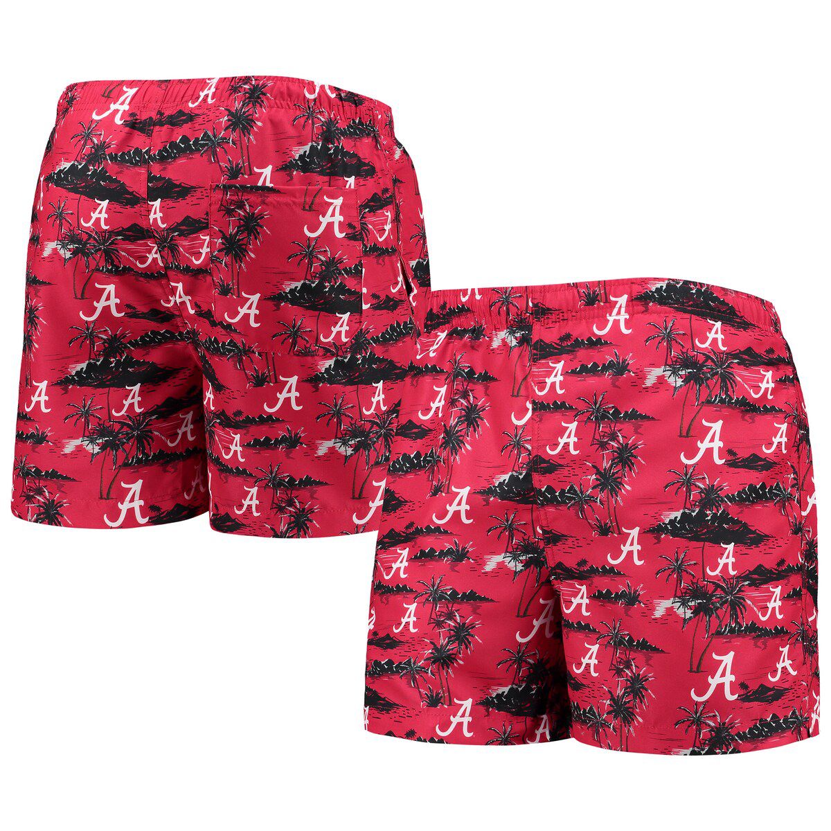 FOCO Alabama Crimson Tide NCAA Alabama Tide Island Palm Swim Trunks | Belk