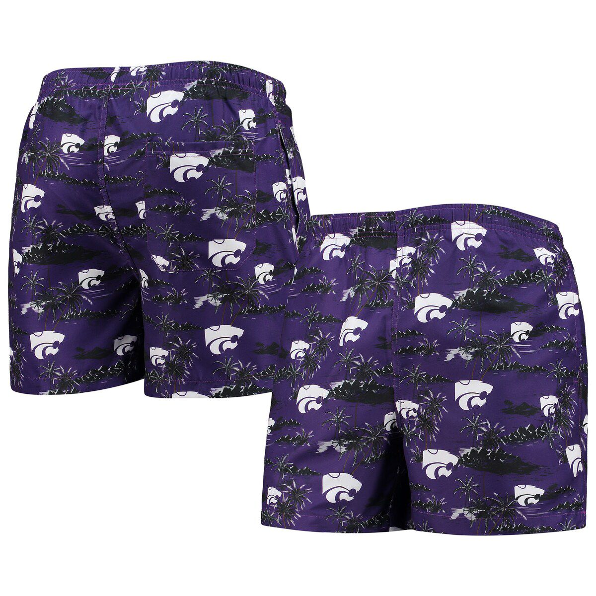 FOCO NCAA Kansas State Wildcats Island Palm Swim Trunks | Belk