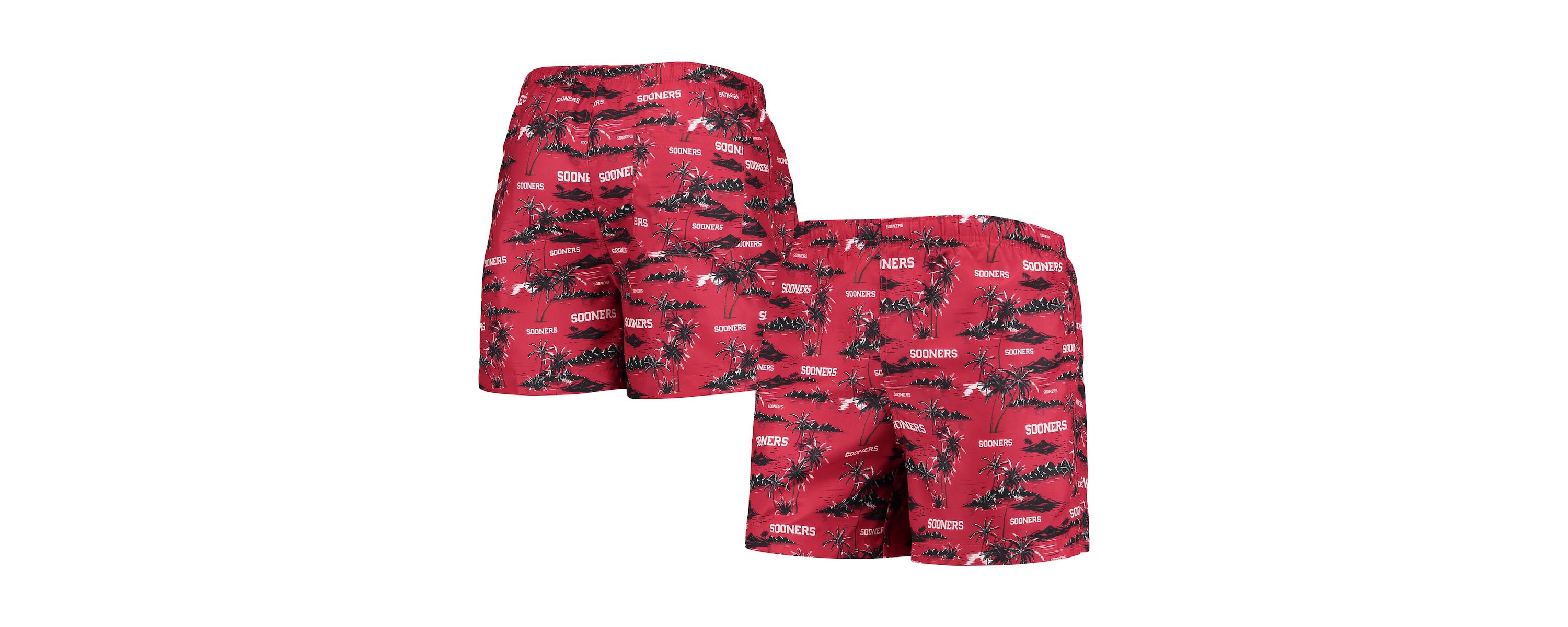 FOCO NCAA Oklahoma Sooners Island Palm Swim Trunks | Belk