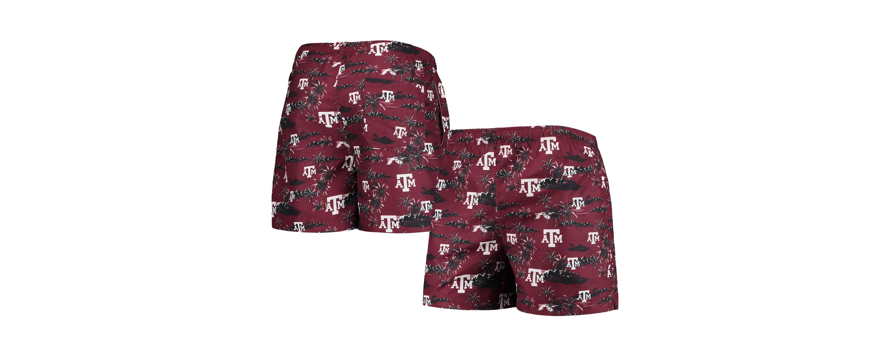FOCO NCAA Texas A&M Aggies Island Palm Swim Trunks | Belk