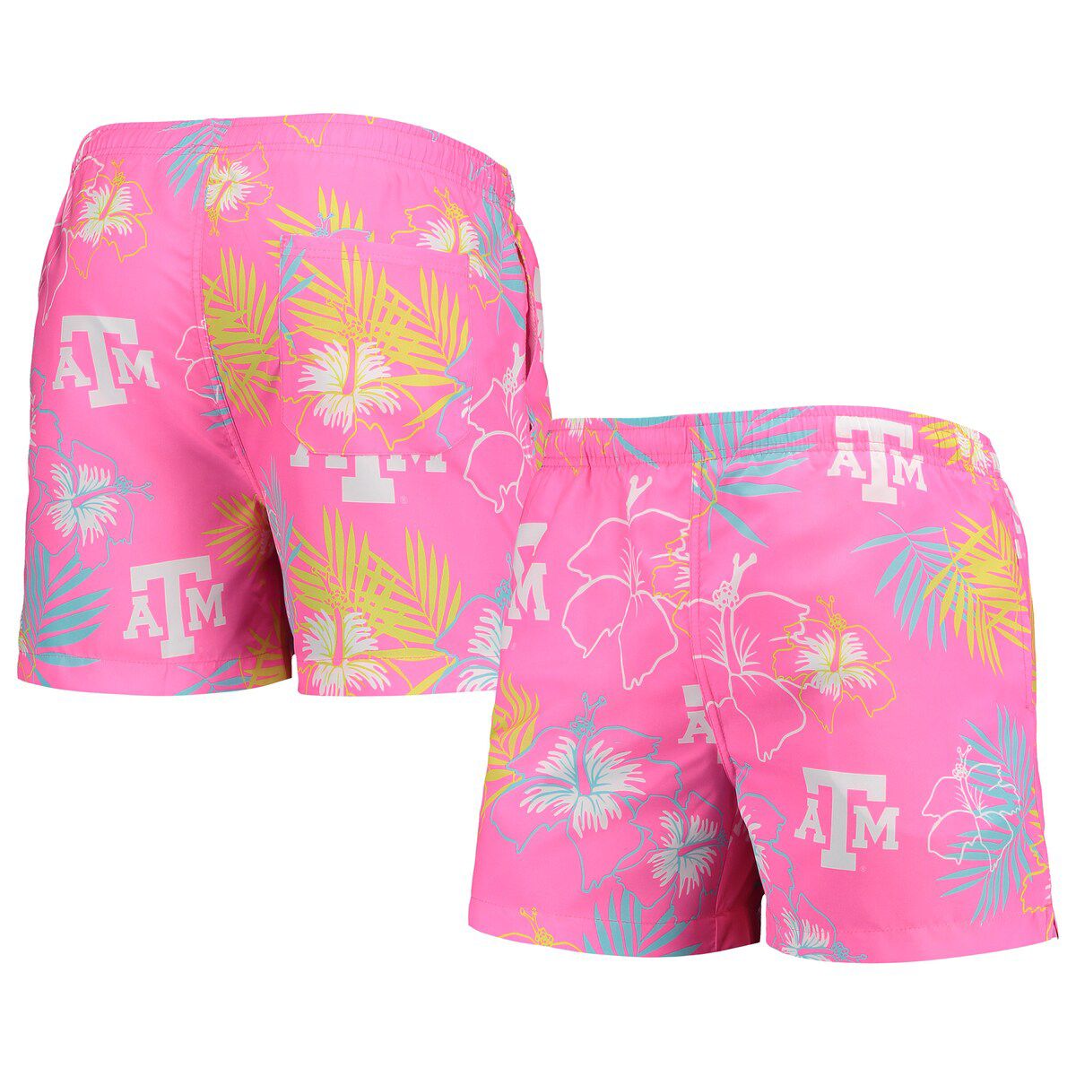 FOCO NCAA Texas A&M Aggies Neon Floral Swim Trunks | Belk
