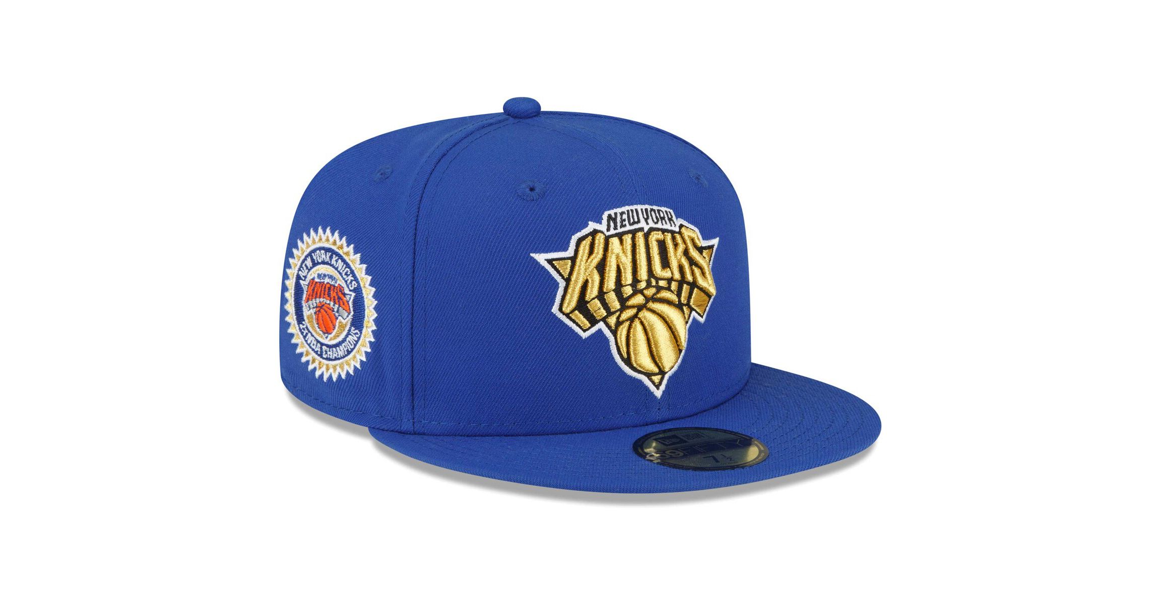New Era NBA New York Knicks 2x NBA s Metallic Undervisor 59FIFTY Fitted ...