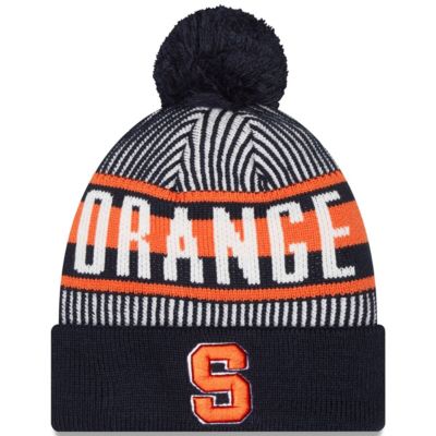 New Era Syracuse Orange NCAA Syracuse Logo Striped Cuff Knit Hat with ...
