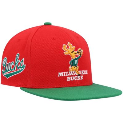 Mitchell & Ness NBA Red/Green Milwaukee Bucks Hardwood Classics ...