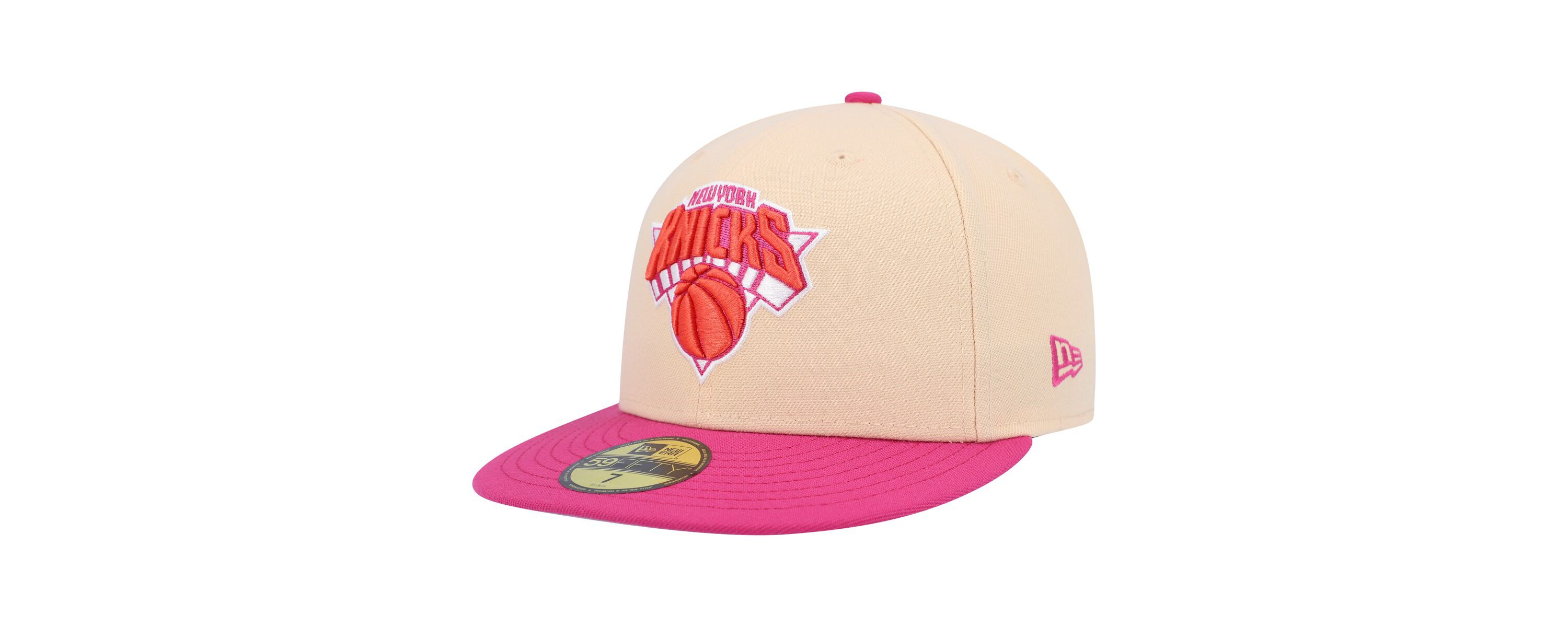 New Era NBA Orange/Pink New York Knicks Passion Mango 59FIFTY Fitted ...