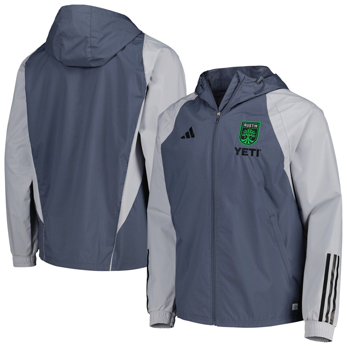 adidas MLS Austin FC All-Weather Raglan Hoodie Full-Zip Jacket | Belk