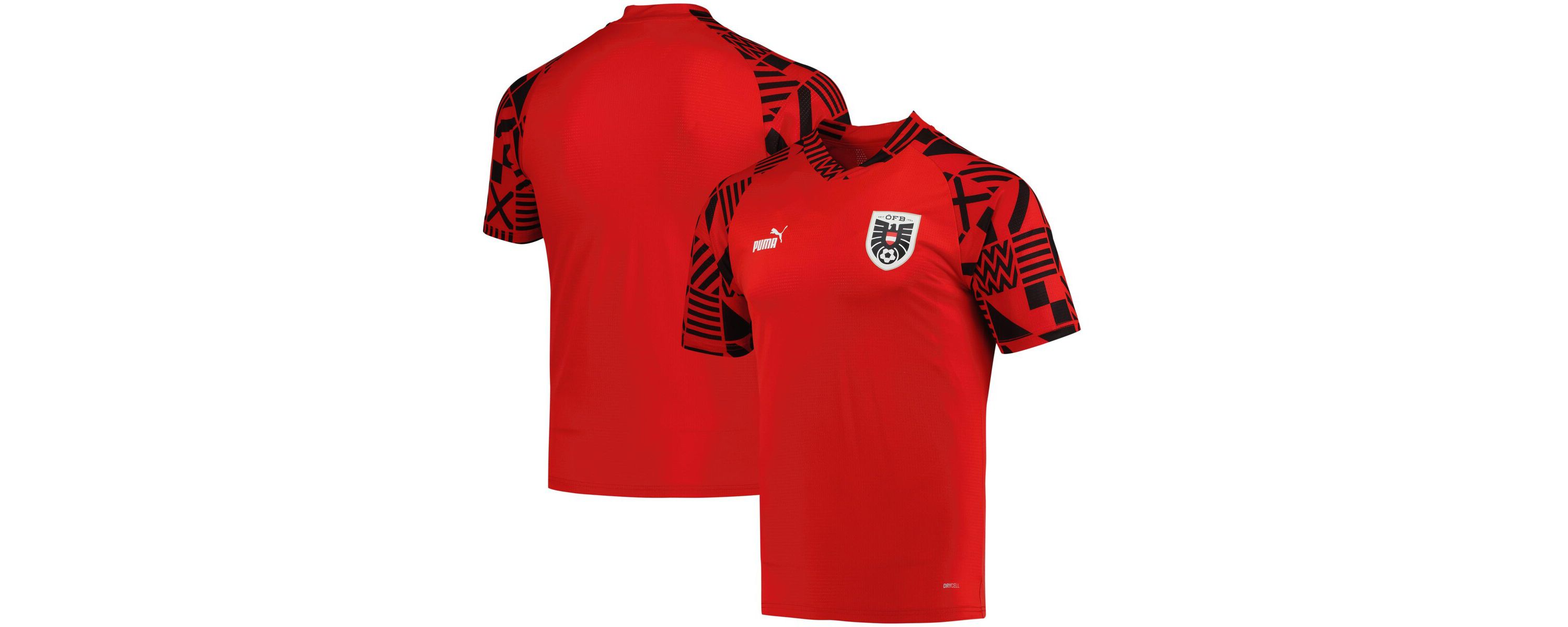 Puma Soccer National Teams Austria National Team Pre-Match V-Neck Top ...