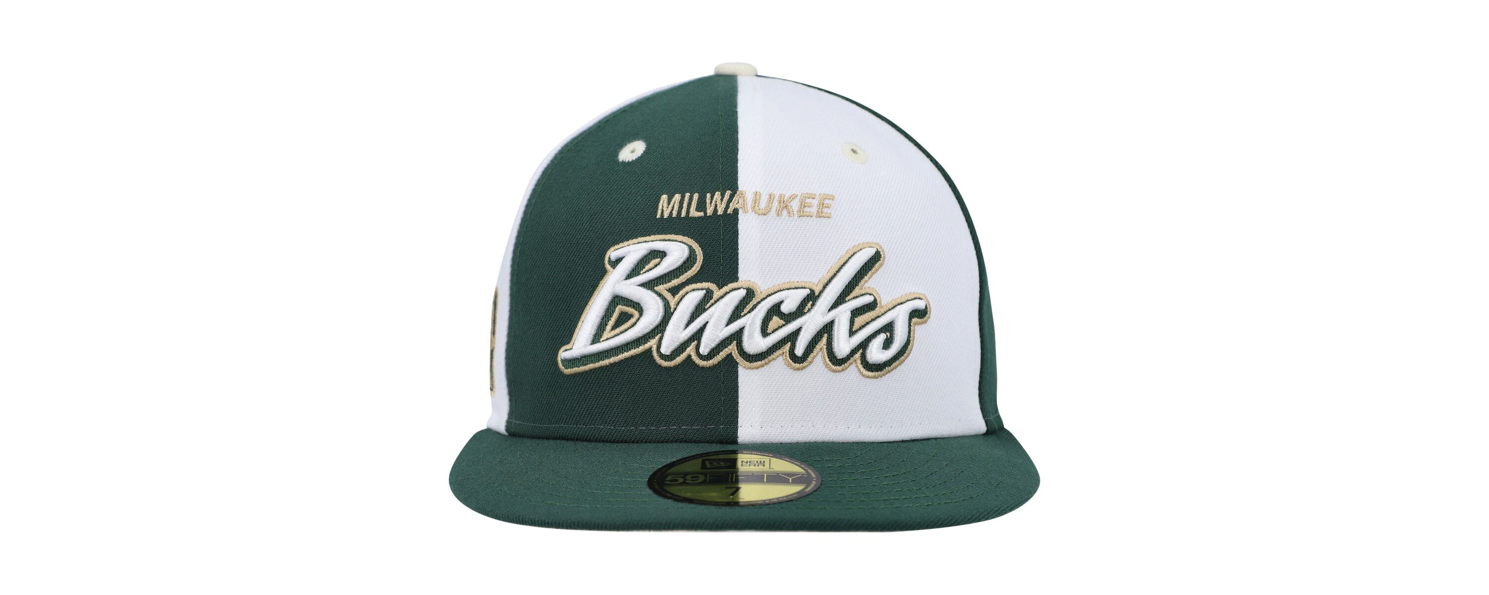 New Era NBA Hunter Green/White Milwaukee Bucks Script Pinwheel 59FIFTY ...