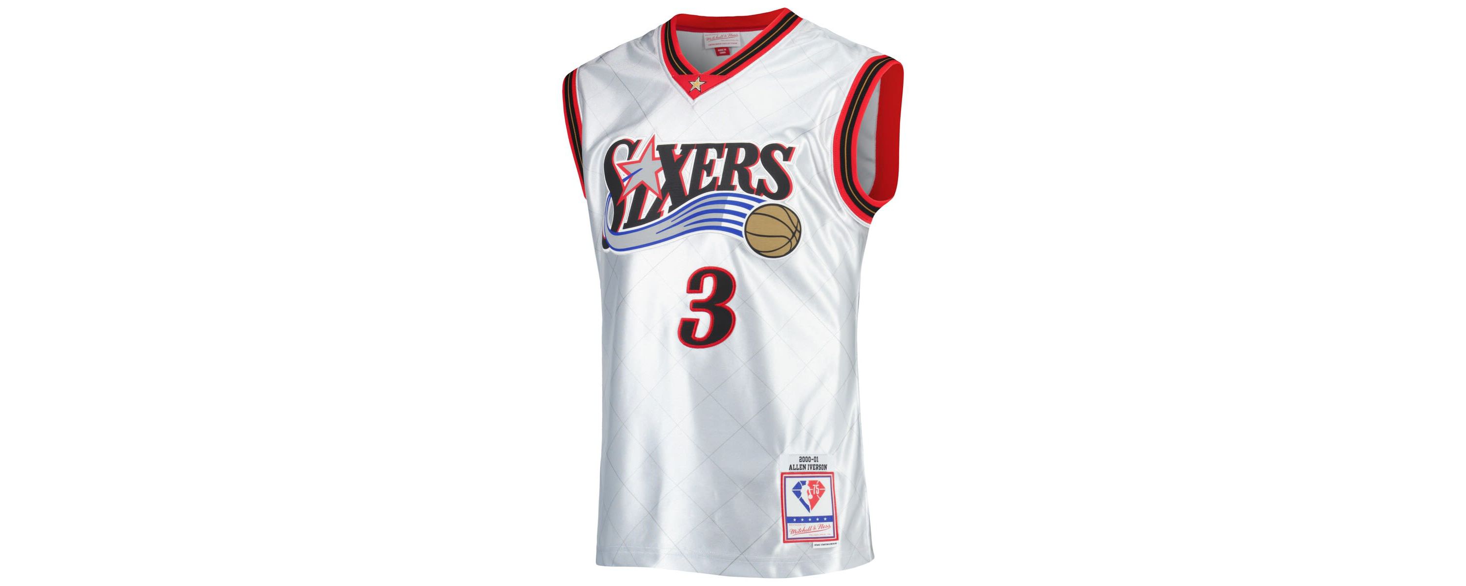 Mitchell & Ness NBA Allen Iverson Philadelphia 76ers 2000/01 Hardwood ...