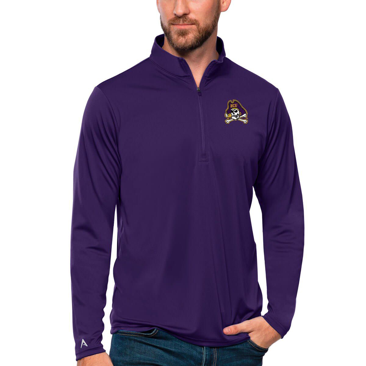 Antigua East Carolina Pirates NCAA ECU Pirates Tribute Quarter-Zip Top ...