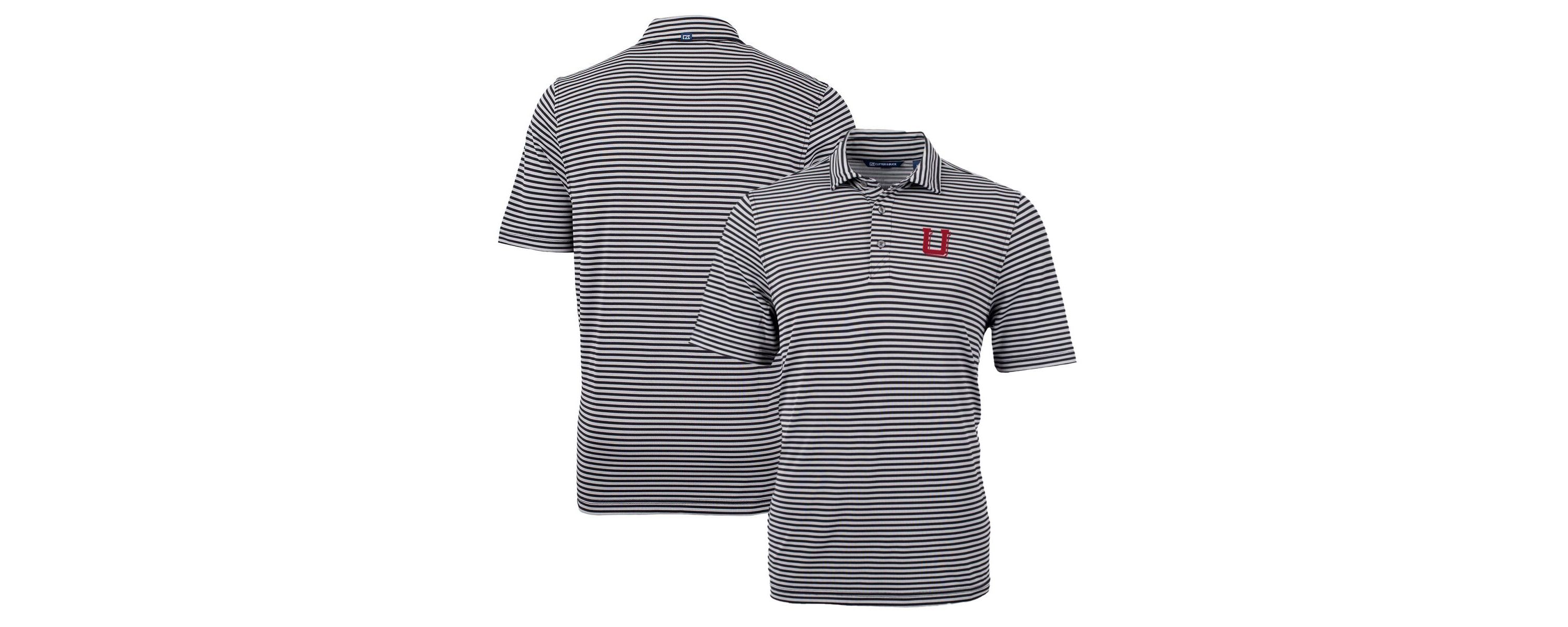Cutter & Buck NCAA Utah Utes Throwback Logo Virtue Eco Pique Stripe ...
