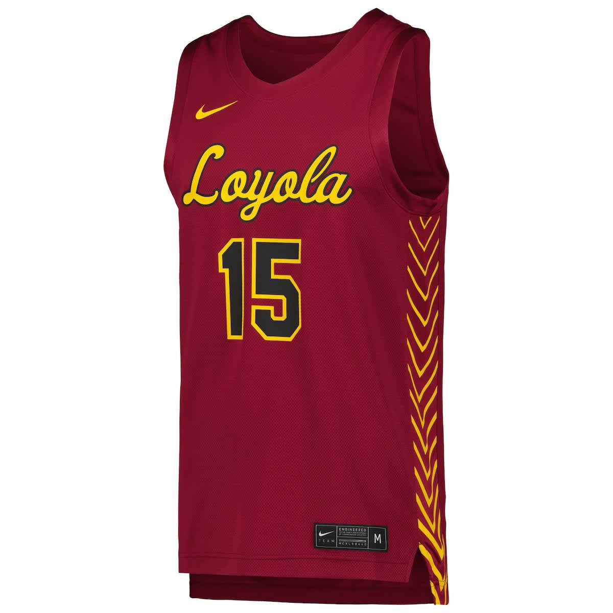 Nike® NCAA Nike #15 Loyola Chicago Ramblers Replica Basketball Jersey ...