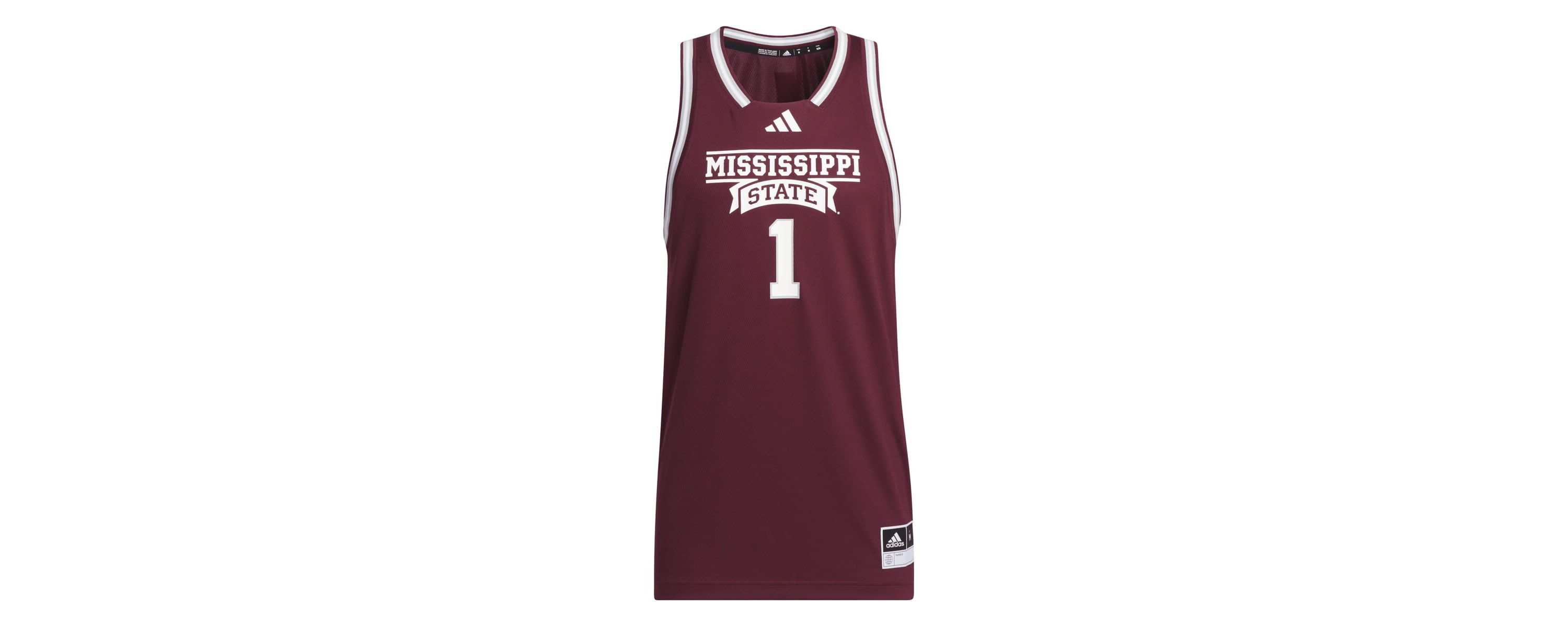 adidas NCAA #1 Mississippi State Bulldogs Swingman Jersey | Belk
