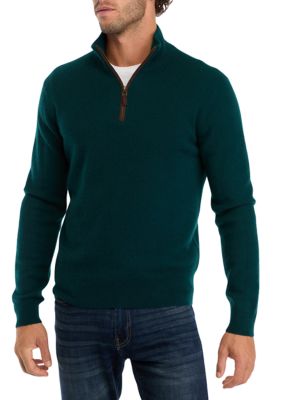 Magaschoni Men's Cashmere Quarter Zip Sweater | belk