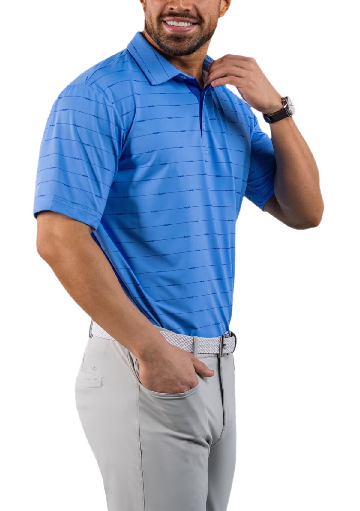 Scales Men's Rigging Stripe Polo Shirt | Belk