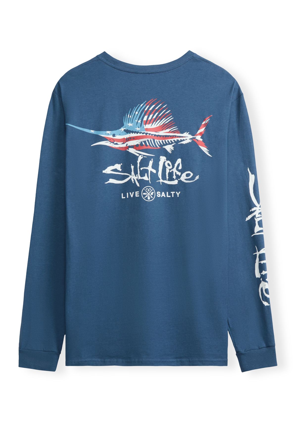 Salt Life Men's Sailfish ‘N Bones Long Sleeve 30s Graphic T-Shirt | Belk