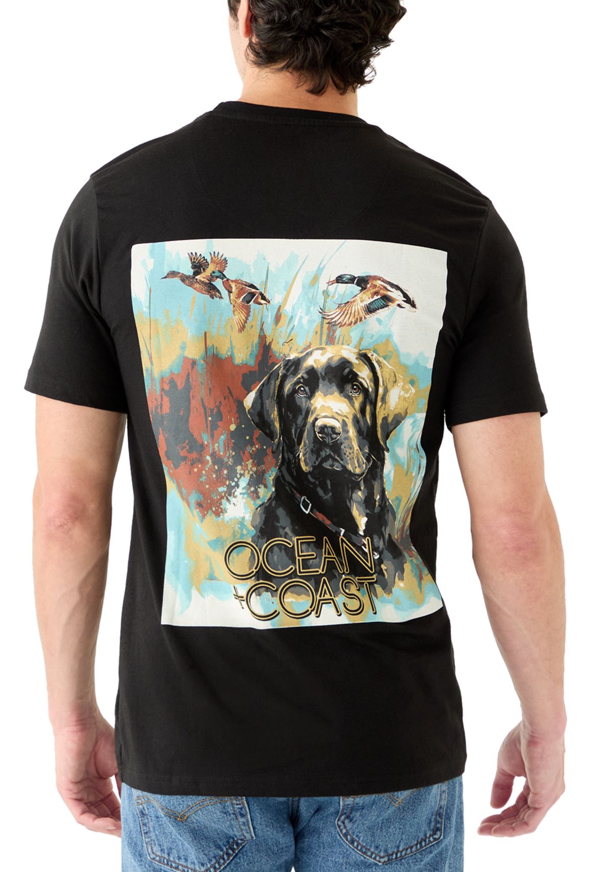 Ocean + Coast® Men's Short Sleeve Dog Graphic T-Shirt | Belk