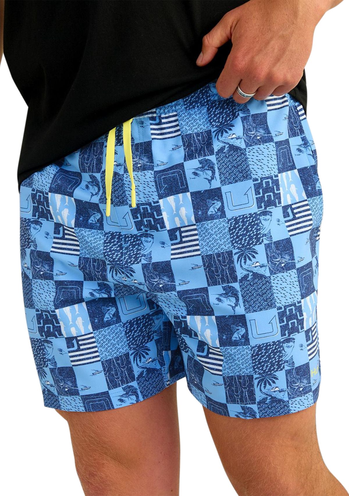 HUK Pursuit Printed Volley Swim Trunks | Belk