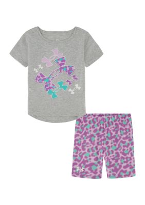 Under Armour® Baby Girls Graphic T-Shirt and Printed Shorts Set | belk