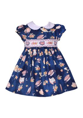 Bonnie Jean Baby Girls Tea Party Printed Smocked Dress | belk