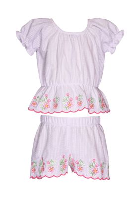 Bonnie Jean Baby Girls Scalloped Hem Shorts Set | belk