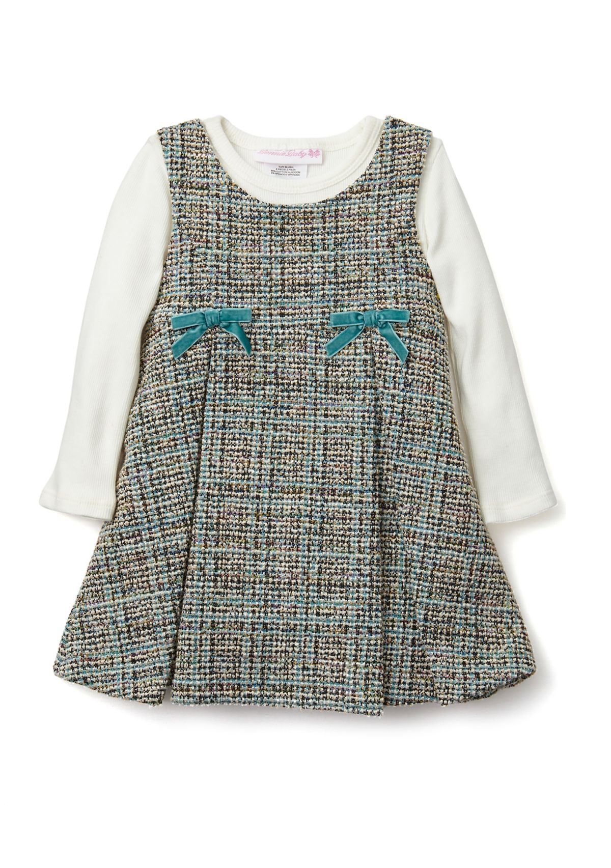 Bonnie Jean Baby Girls Bouclé Jumper Dress Set | Belk