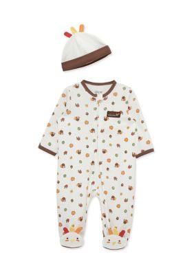 Little Me Baby Boys Turkey Footie with Hat | Belk