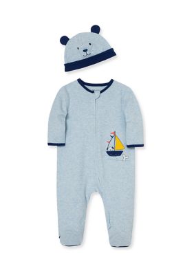 Little Me 2-Piece Welcome To The World Footie Set | belk