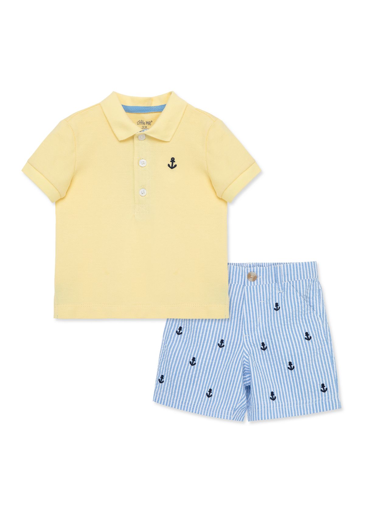 Little Me Baby Boys Anchor Polo Shirt and Shorts Set | Belk