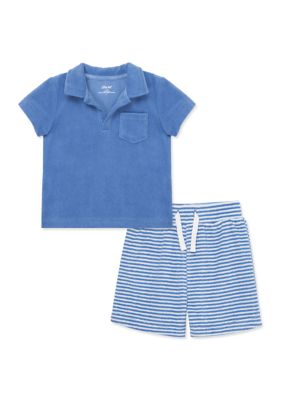 Little Me Baby Girls Blue Terry Set | belk