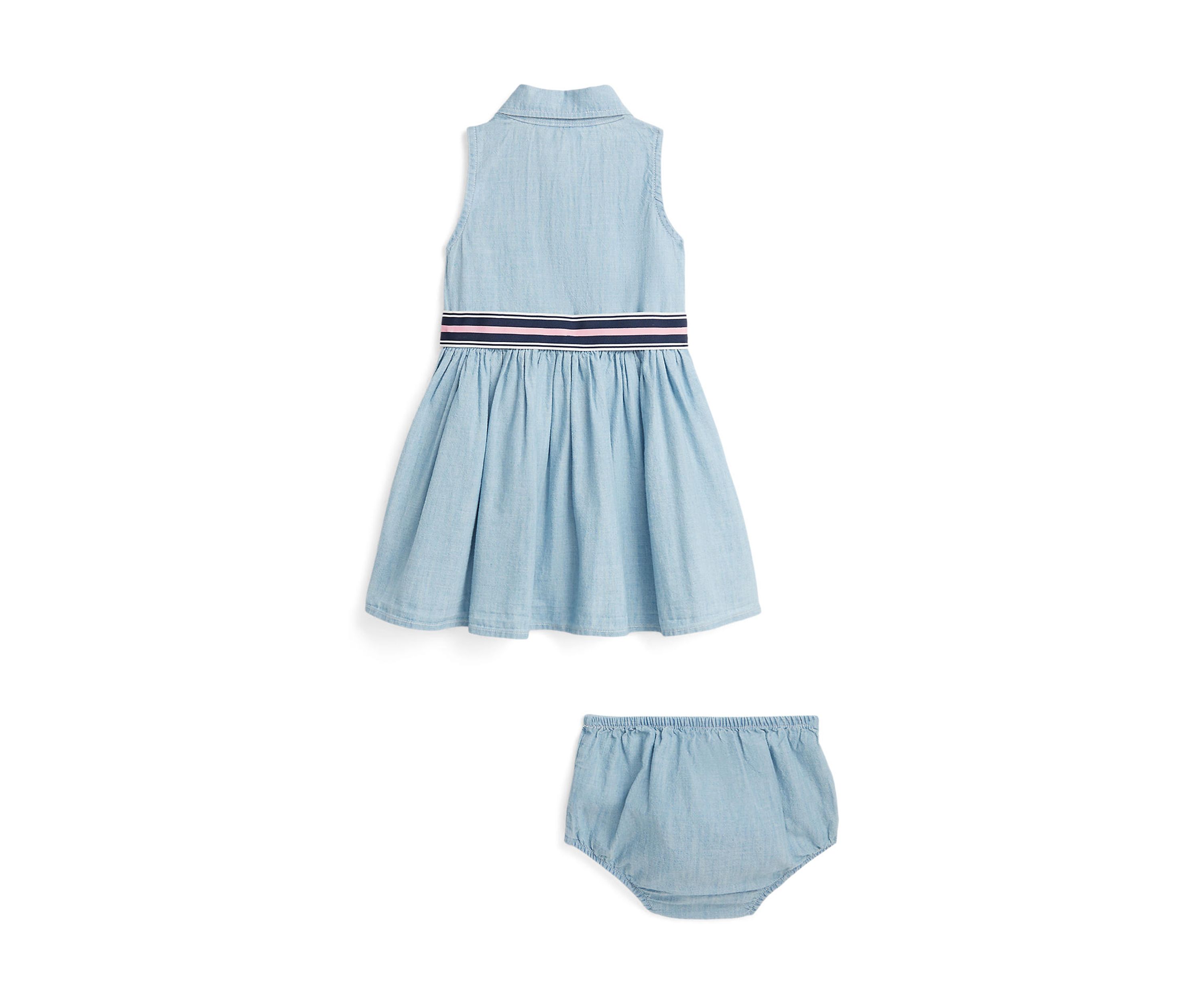 Ralph Lauren Childrenswear Baby Girls Belted Chambray Shirtdress ...
