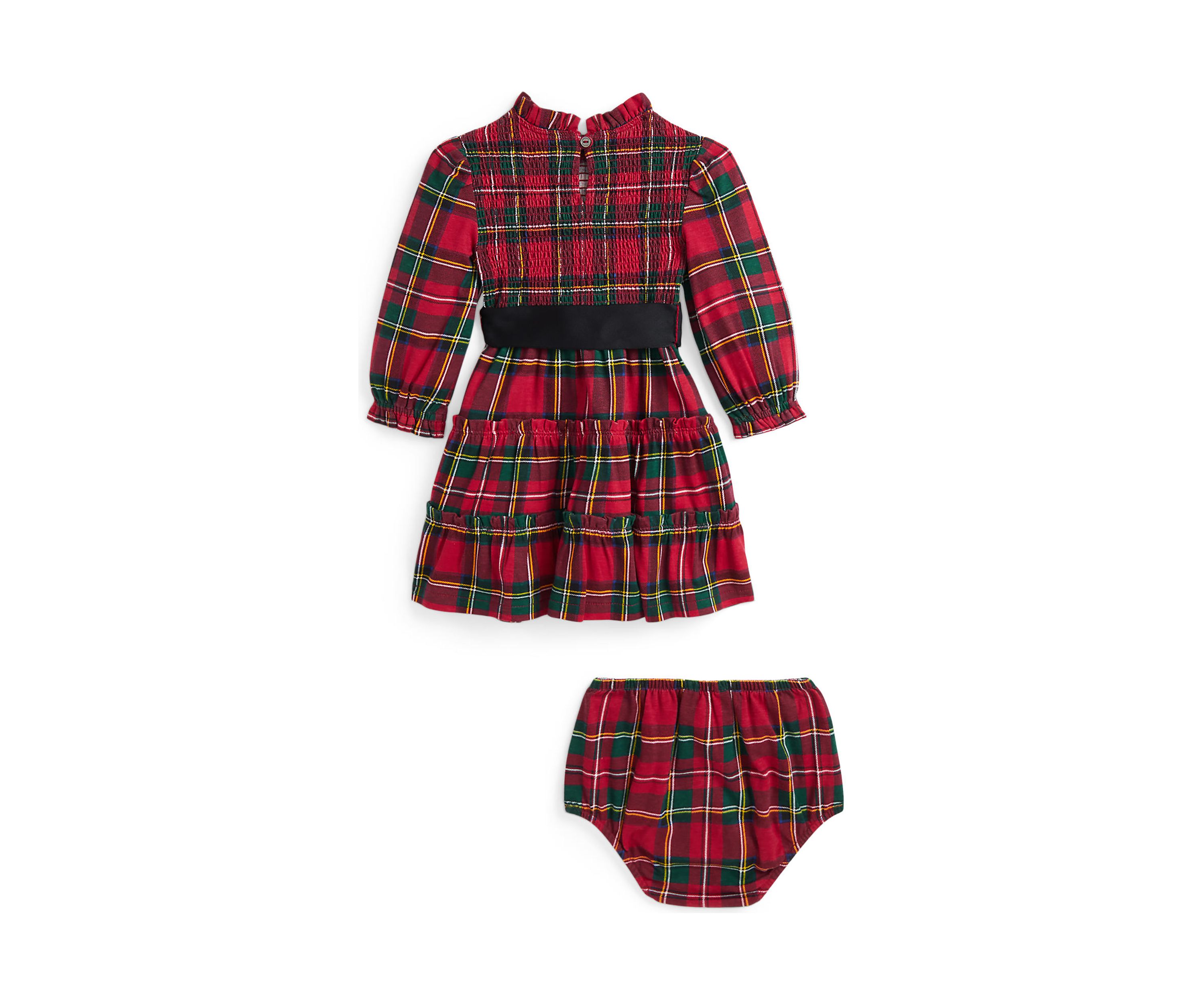 Ralph Lauren Childrenswear Baby Girls Plaid Smocked Cotton Dress ...