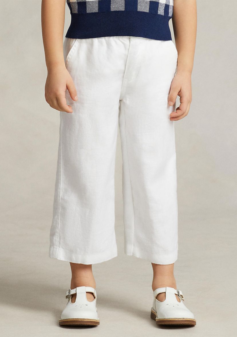 Ralph Lauren Childrenswear Toddler Girls Wide Leg Linen Pants | Belk