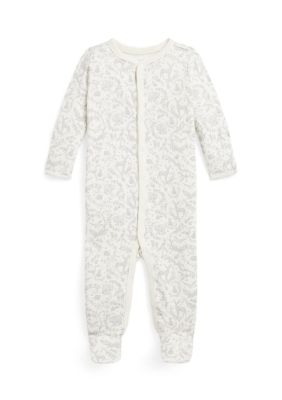 Ralph Lauren Childrenswear Baby Boys Woodlands Cotton Interlock Footed Coverall | belk