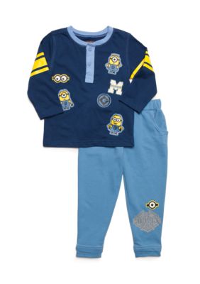 Nannette Despicable Me Minions Top and Jogger Pants 2-Piece Set Toddler ...