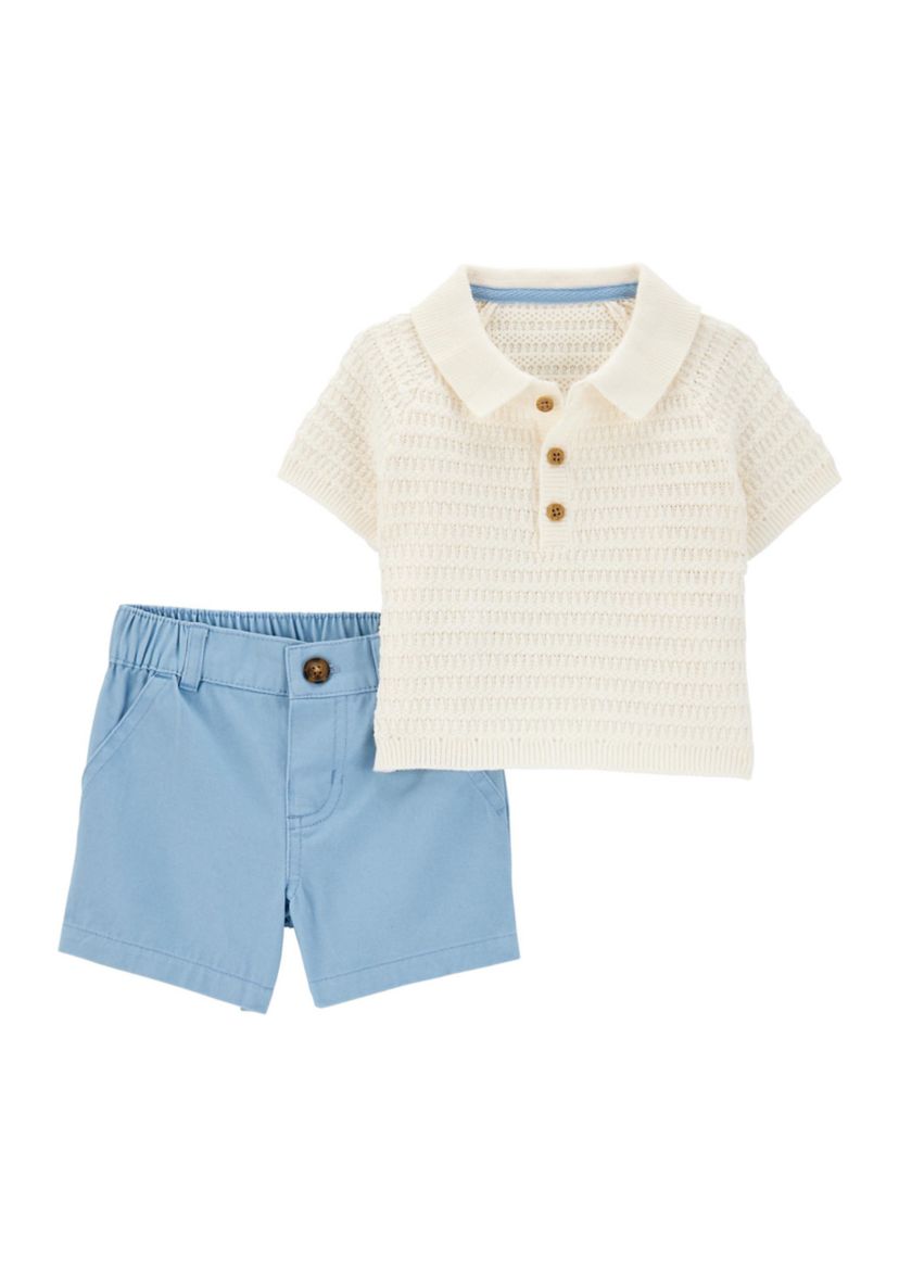 Carter's® Baby Boys Polo Shirt and Shorts Set | Belk