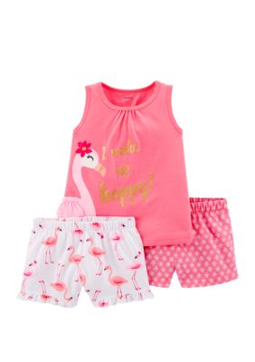 Carter's® Toddler Girls 3-Piece Flamingo Pajamas | belk