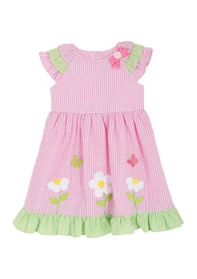 Rare Editions Toddler Girls Daisy Appliqué Seersucker Dress | Belk