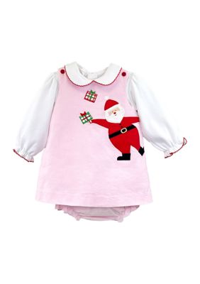 Petit Ami Baby Girls Santa Appliqué Jumper | belk
