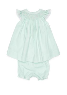Petit Ami Baby Girls Mint Green Smocking Dress | belk