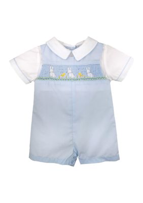 Petit Ami Baby Boys Smocked Shortall | belk