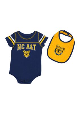 Colosseum Baby Boys HBCU NC A&T Aggies Bodysuit and Bib Set | belk