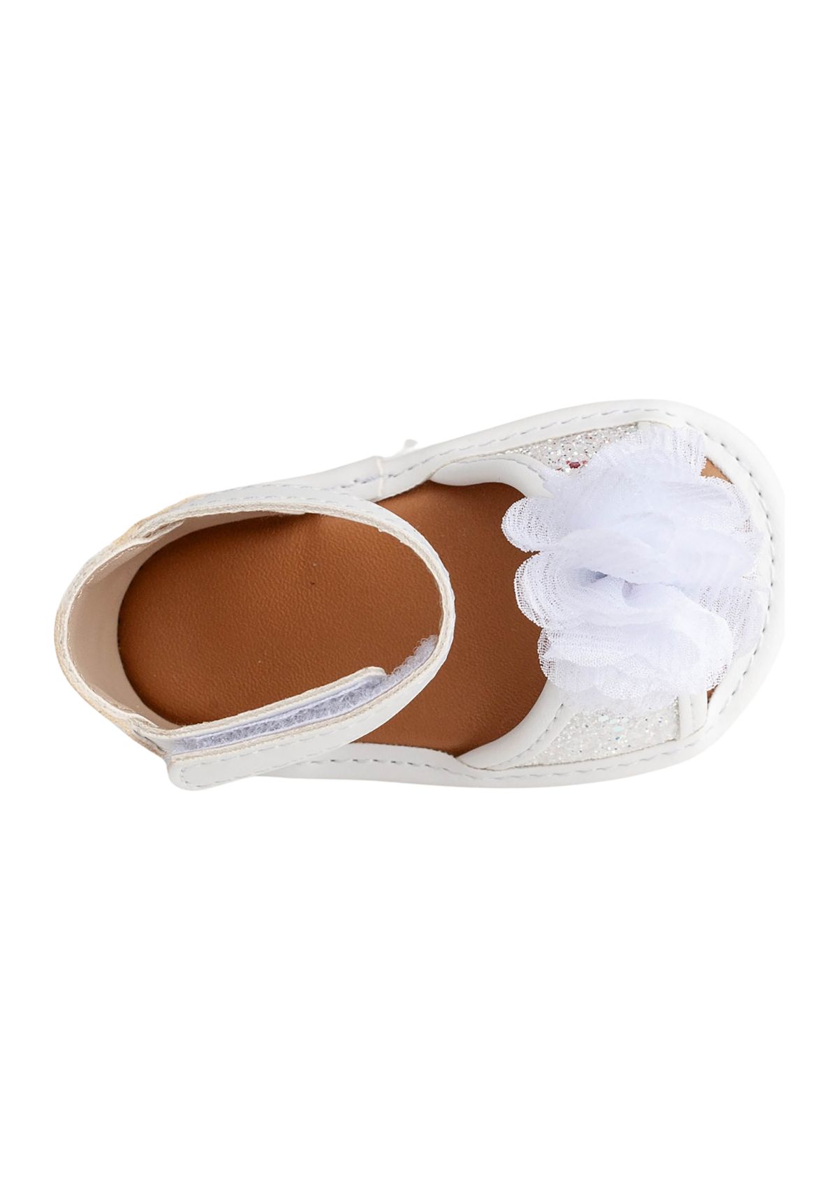 Crown & Ivy™ Toddler Girls Alexis White Floral Glitter Sandals | Belk